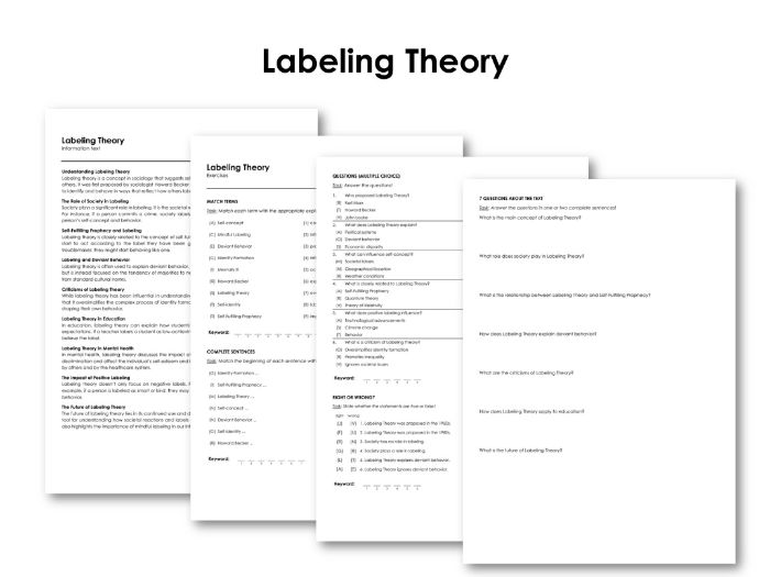 Labeling Theory | Teaching Resources