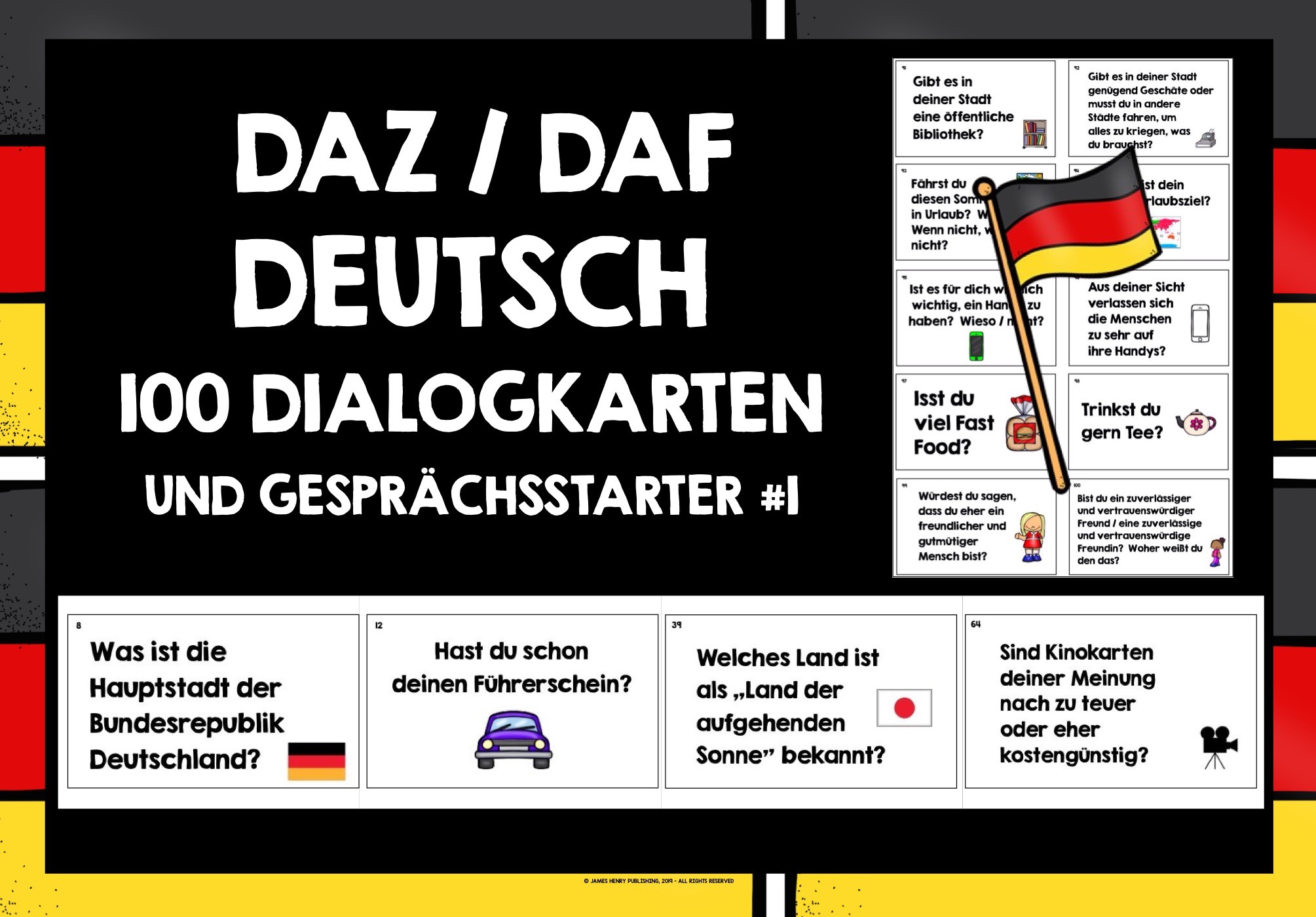 GERMAN CONVERSATION STARTERS #1 | Teaching Resources