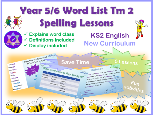 Spelling Lessons Years 5/6 Whole Term 2 | Teaching Resources