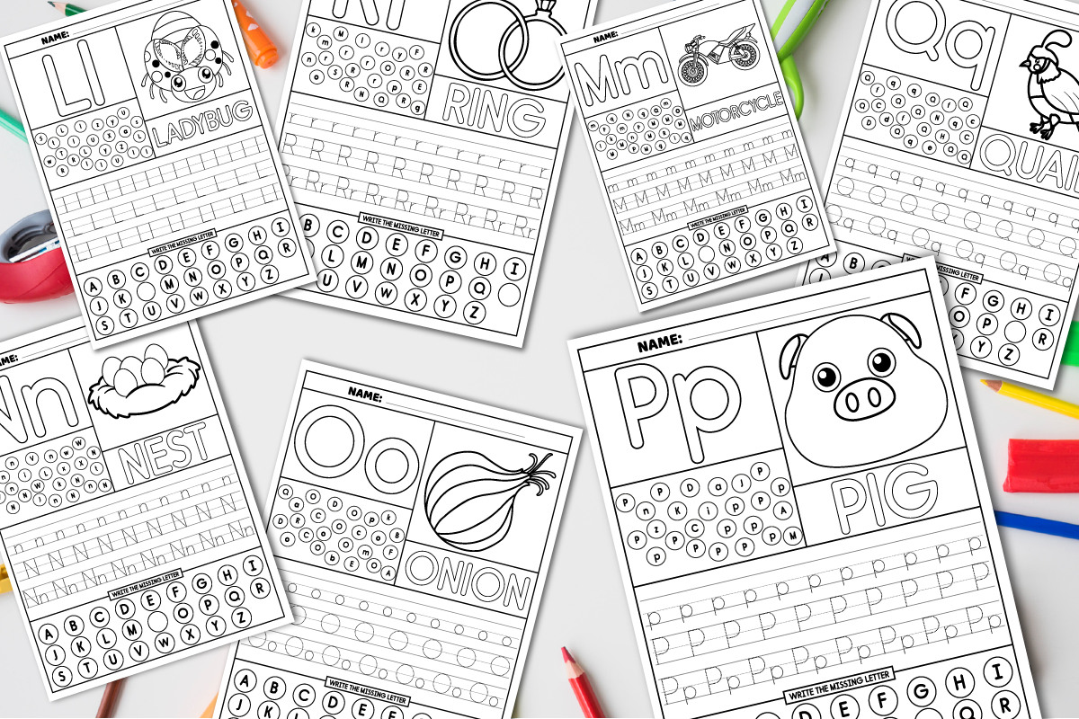 Alphabet Handwriting Practice A Z Letter Tracing Writing Find 