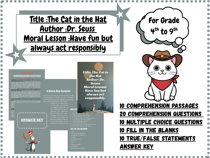 The Cat in the Hat: Have Fun but Act Responsibly | Reading ...