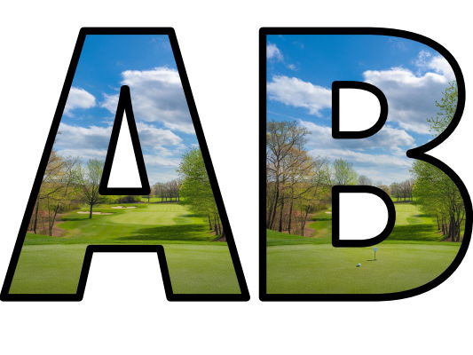Golf Golfing PE Lettering Set Display Title Letters Numbers Signs ...