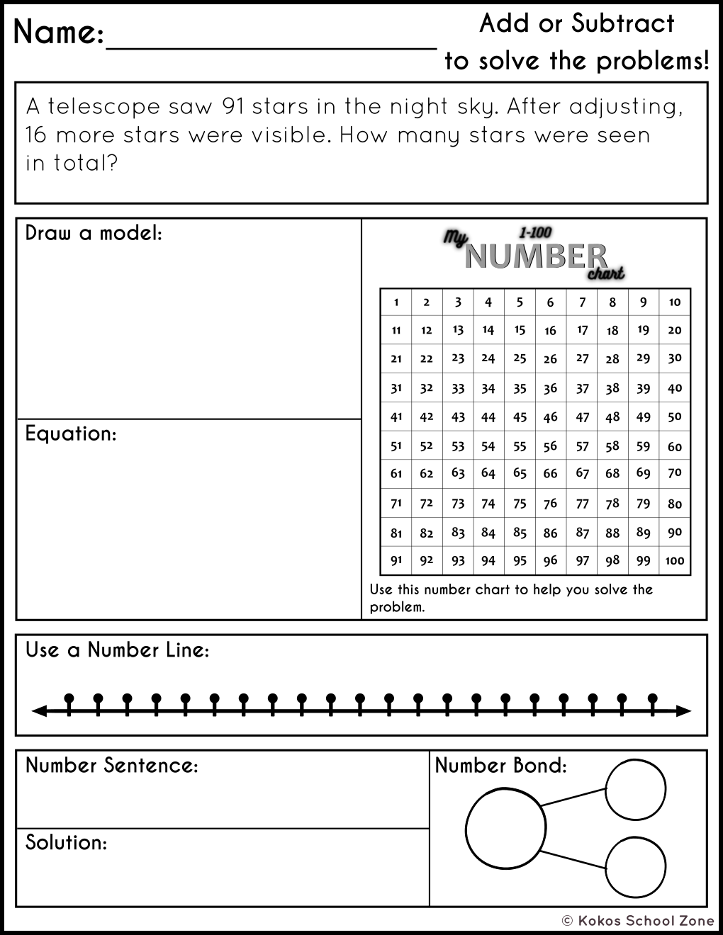 Year 2 Addition & Subtraction Word Problems to 100 | Transport, Weather ...