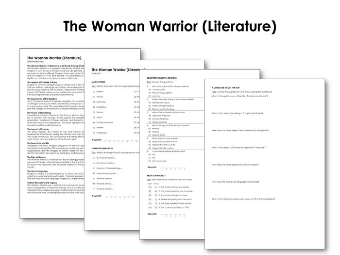 The Woman Warrior (Literature) | Teaching Resources