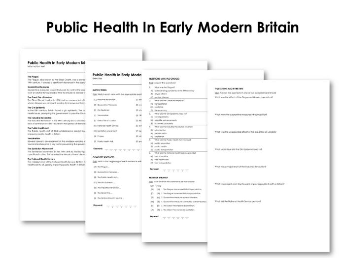 Public Health In Early Modern Britain | Teaching Resources