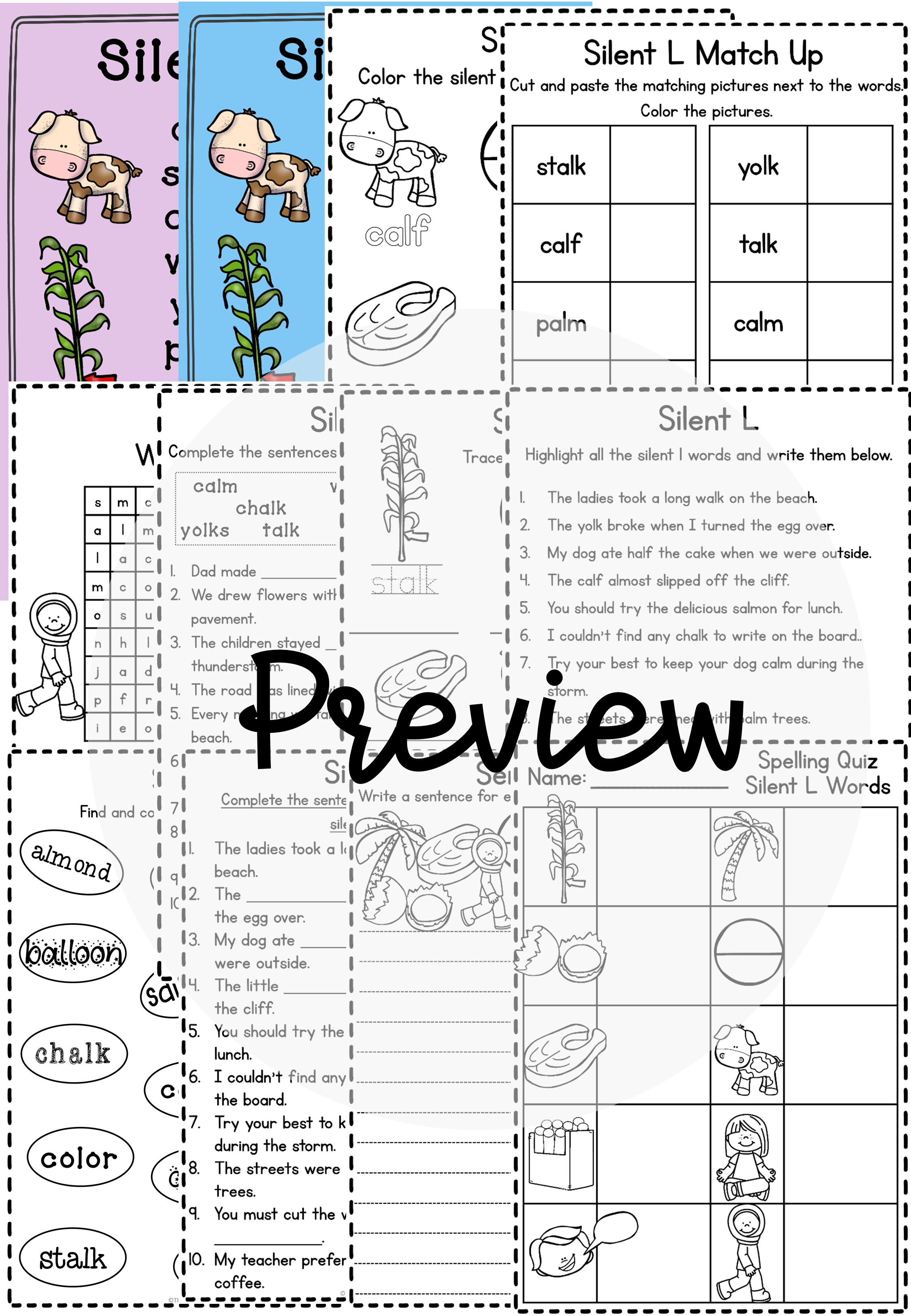Silent Letter L Worksheets and Activities | Teaching Resources