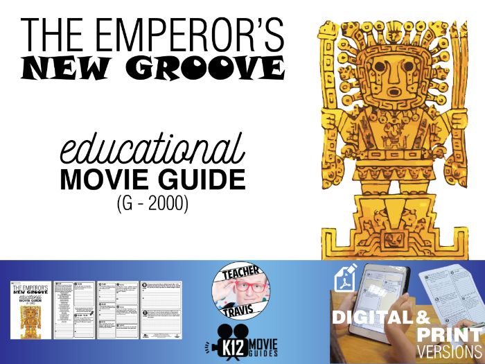 The Emperor's New Groove Movie Guide | Questions | Worksheet (G - 2000 ...