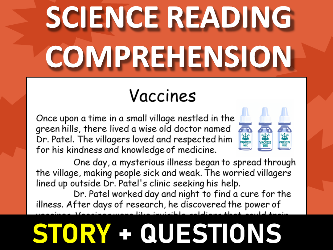 Vaccines Reading Science Story Comprehension Questions Worksheet ...