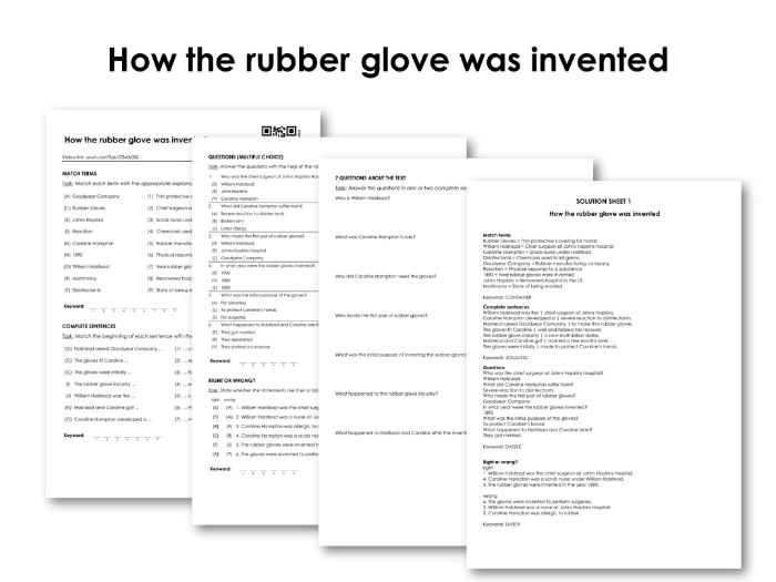 How the rubber glove was invented | Teaching Resources