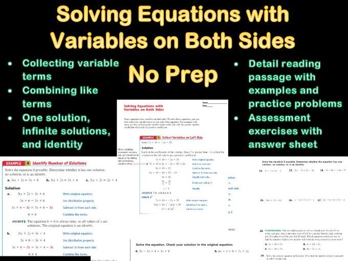 Primary solving equations resources