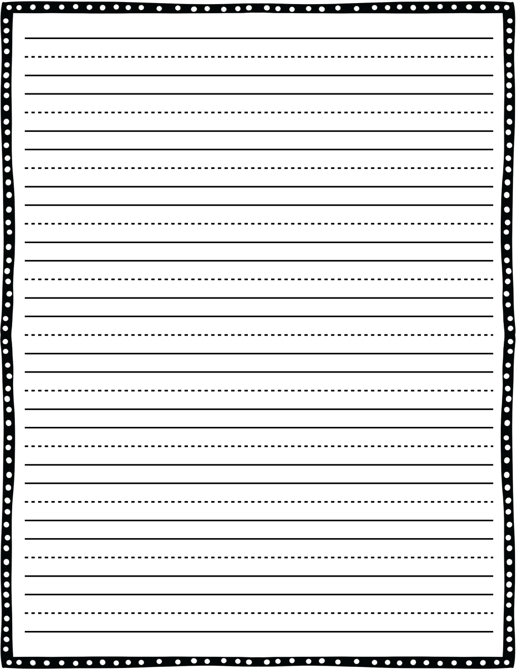 Primary Lined Paper Printable