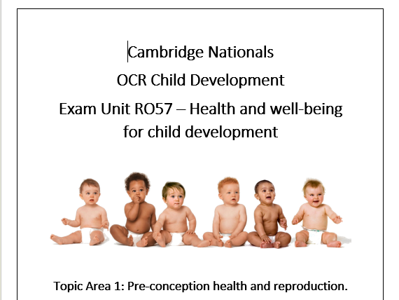 Child Development RO57 LO1 Booklet | Teaching Resources