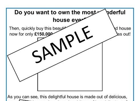 Persuasive advert to sell a Gingerbread house | Teaching Resources