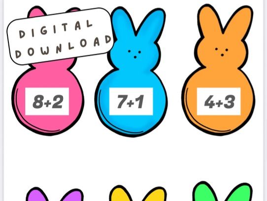 Addition Bunnies Printable – Fun Spring Math Activity for Kids ...