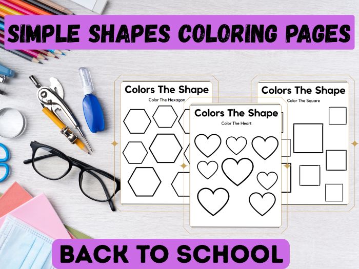 Simple Shapes Coloring Pages | Teaching Resources
