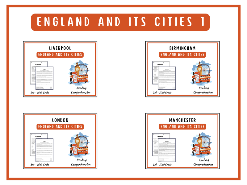 England and Its Cities: Reading Comprehension Passages & Questions ...
