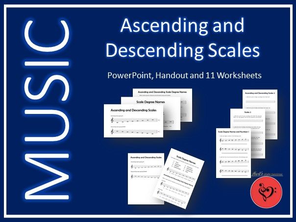 Ascending and Descending Scales - PowerPoint, Handout & 11 Worksheets ...