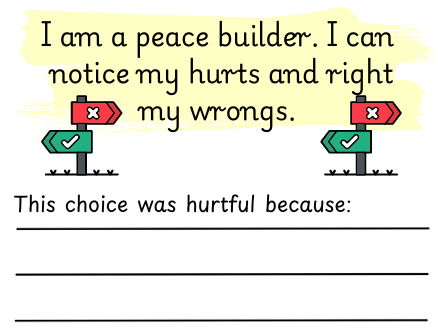 Peace Builder Worksheet | Teaching Resources