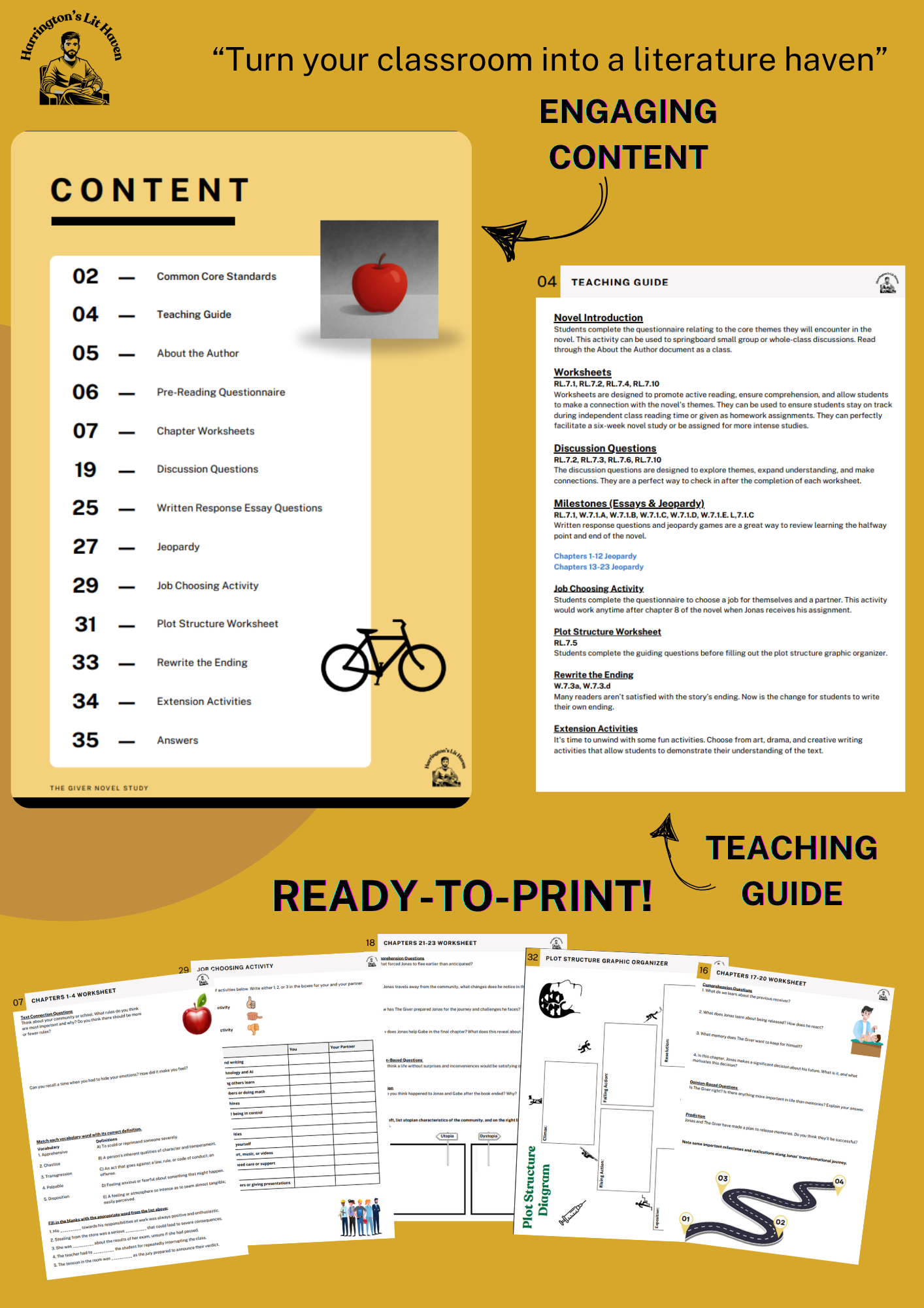 The Giver Novel Study - Worksheets, Games, Weekly Discussions + Much ...