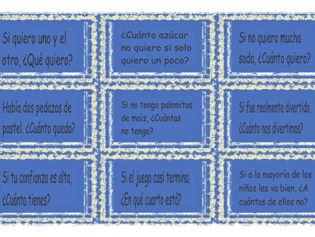 Quantifiers Spanish 4 Worksheet-2 Game-1 Exam Bundle | Teaching Resources