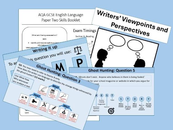 AQA Language Paper 2 Skills Booklets and 'Walk Thru' PowerPoints - 4 topics | Teaching Resources