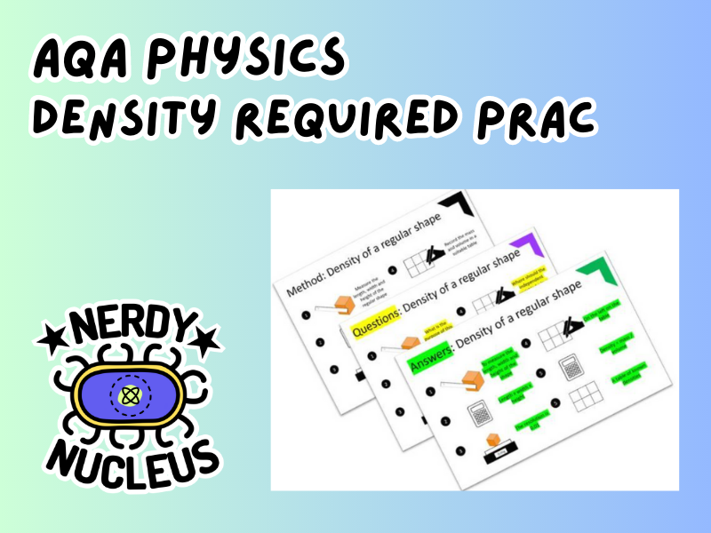 AQA Density required practical - methods and questions | Teaching Resources