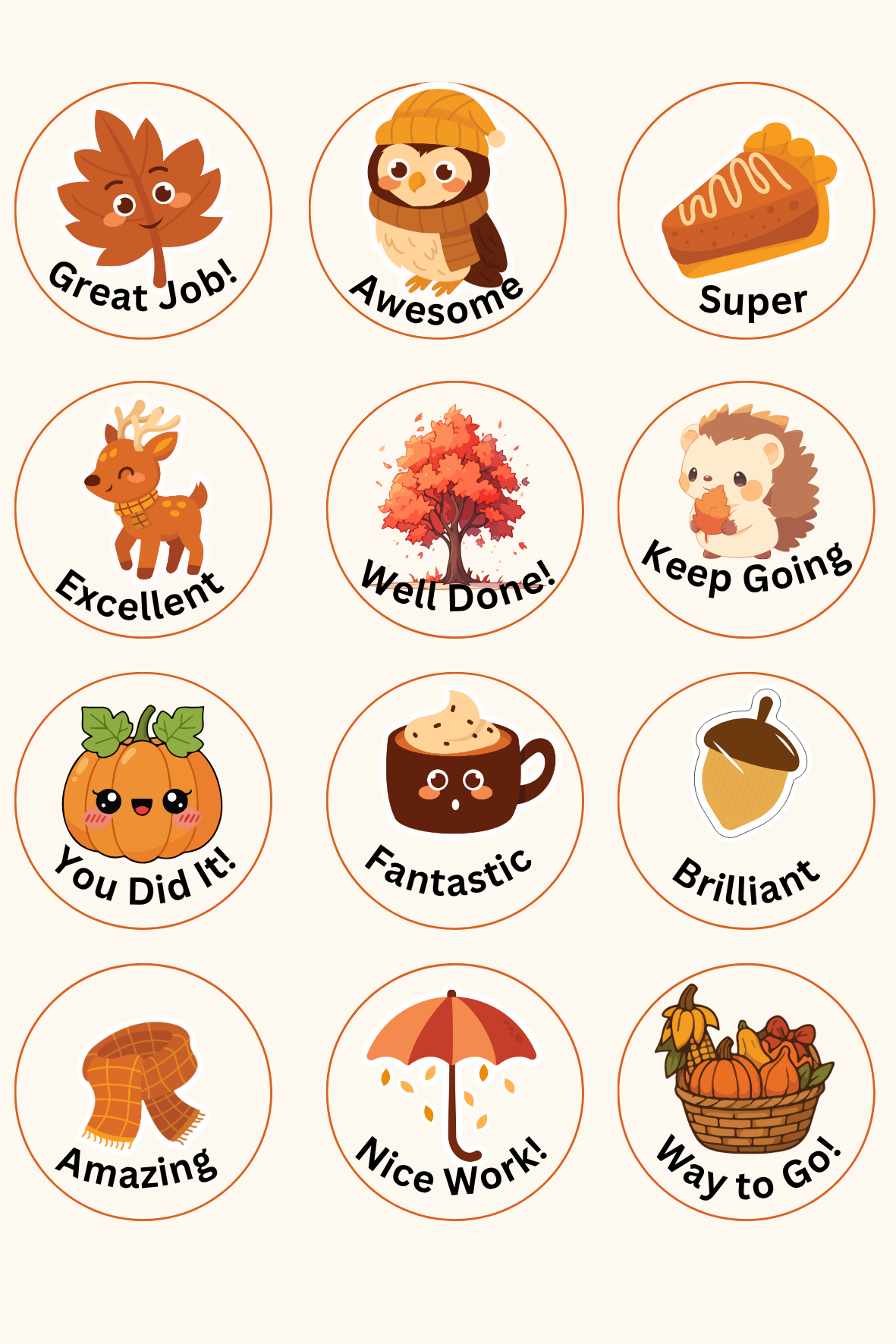 Autumn Sticker Pack | Color & B&W for Kids | Teaching Resources