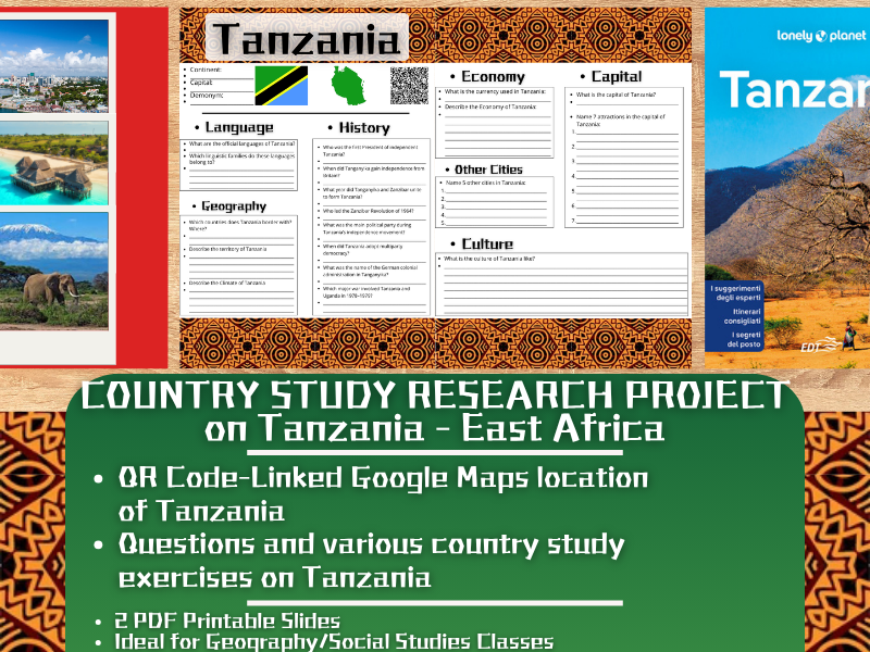 Country Study Research Project - Tanzania - Social Studies Report ...