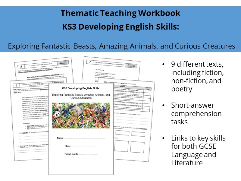 Fantastic Beasts, Amazing Animals, and Curious Creatures (KS3 Thematic ...
