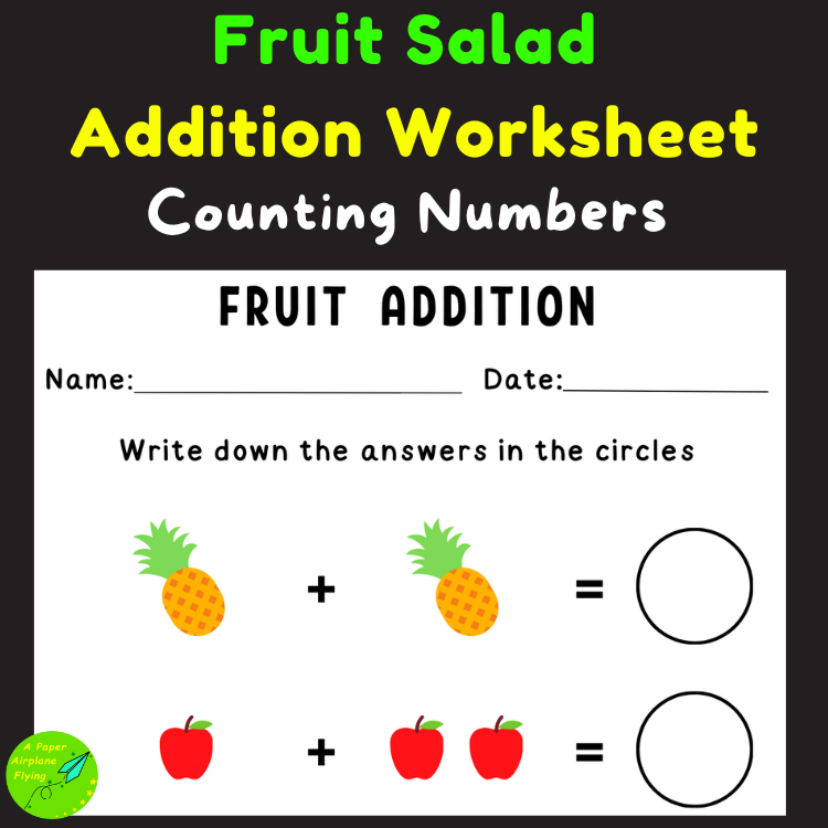 Fruit Salad Addition Worksheet | Counting Numbers | Teaching Resources