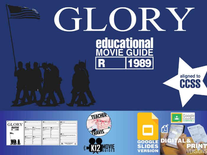 Glory Movie Guide | Worksheet | Questions | Google Slides (R - 1989 ...