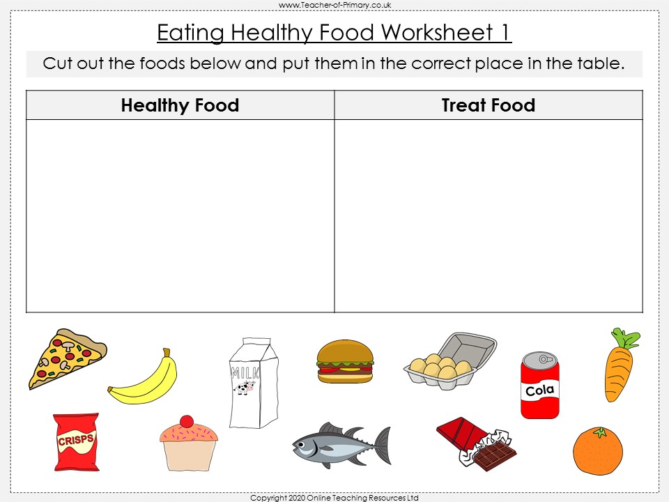 Eating Healthy Food KS1 Teaching Resources