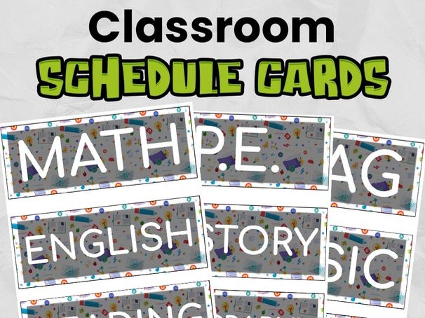 Fun Classroom Daily Schedule Cards & editable clocks | Teaching Resources