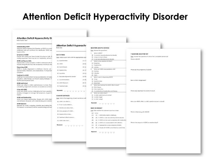 Attention Deficit Hyperactivity Disorder | Teaching Resources
