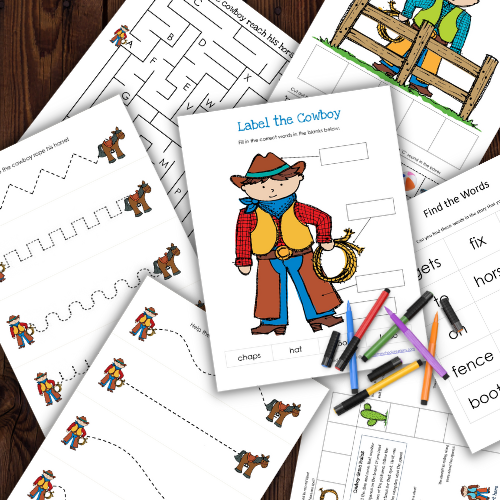 Cowboy Day Printable Activity Pack For Kids | Teaching Resources