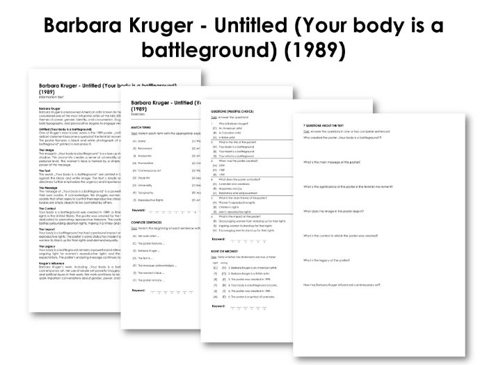 Barbara Kruger - Untitled (Your body is a battleground) (1989 ...