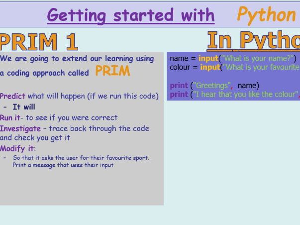 Interactive Python Programming Unit for KS3 – 6–7 Lessons | Teaching ...