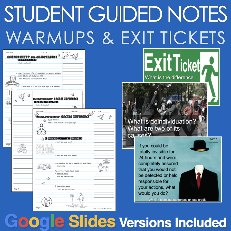 Social Psychology: Social Influence Unit- PPTs, Worksheets, Assessment ...