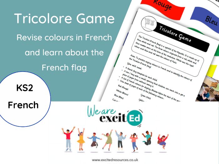 Primary French. Tricolore Game. Revise colours and learn about the ...