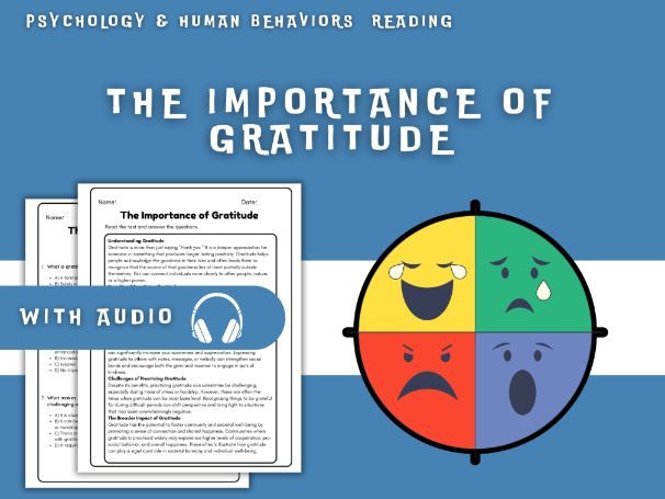 The Importance of Gratitude -Psychology and Human Behavior Reading ...