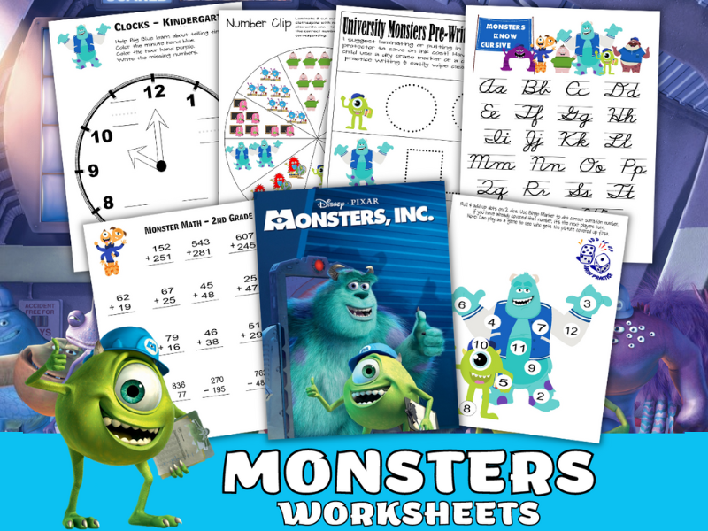 Monsters Inc Worksheets Pdf