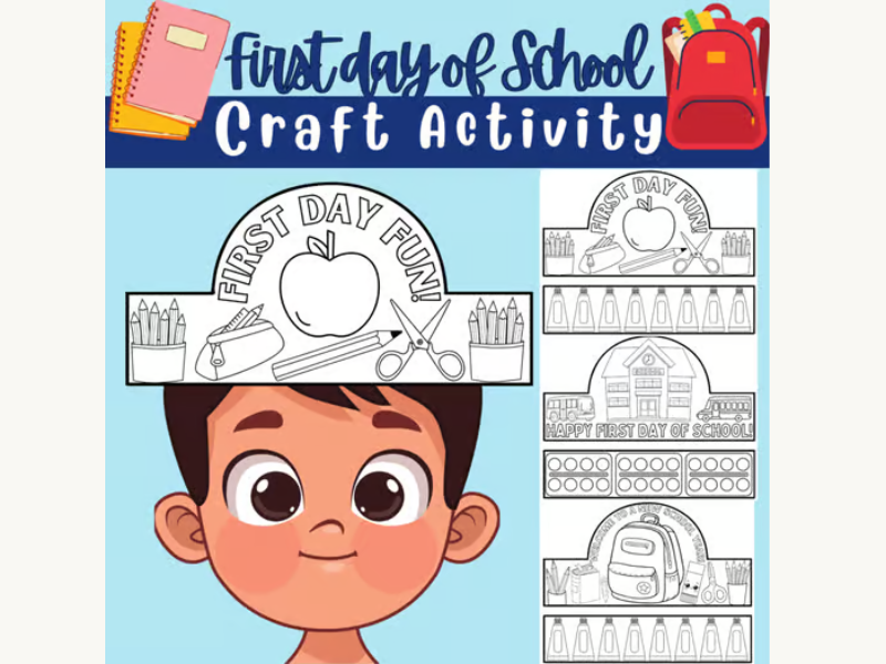 Back to School Crown Craft Bundle: Fun Hats and Headband Activities for ...