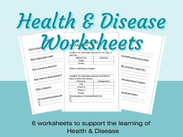 Biology Health and Disease Worksheets | Teaching Resources