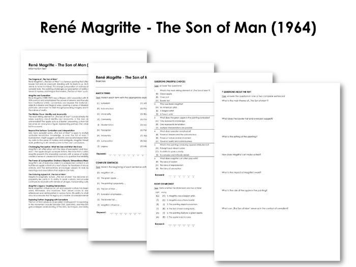René Magritte - The Son of Man (1964) | Teaching Resources