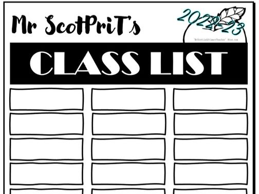 Aesthetic Full Class Members List - Editable | Teaching Resources