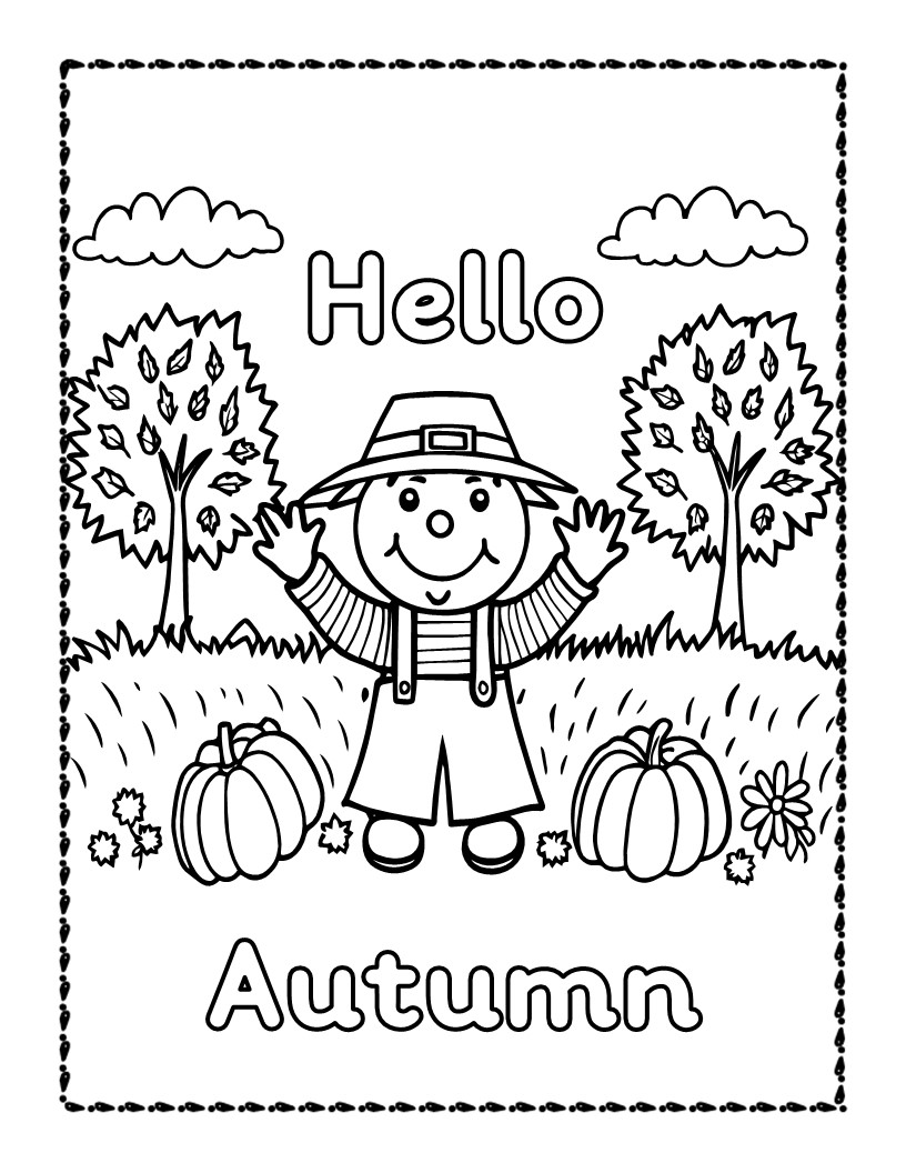 Autumn Coloring Pages for Kids | Teaching Resources