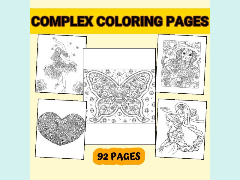Engaging Complex Coloring Pages for Creative Girls Aged 10-12 ...