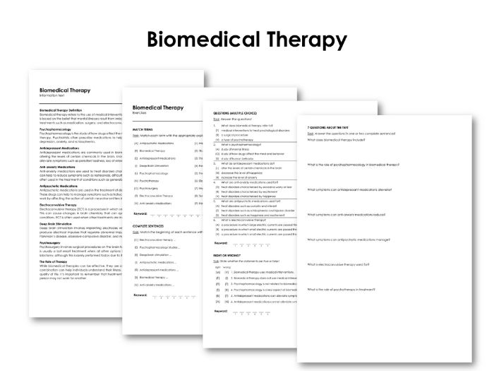 Biomedical Therapy | Teaching Resources