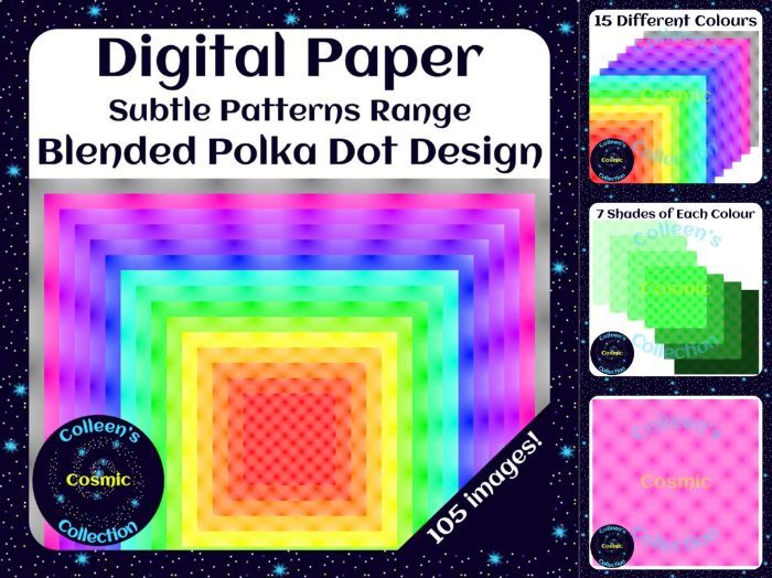 Blended Polka Dots Digital Paper | Teaching Resources