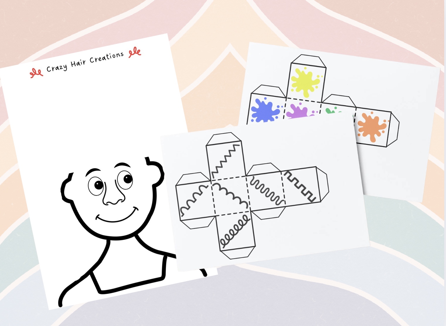 Mark Making - Crazy Hair Creations (prewriting) | Teaching Resources